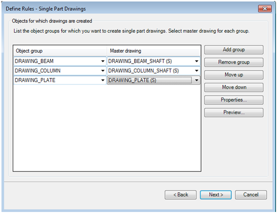 Creating a Master Drawing Catalog Rule Set | Trimble User Assistance